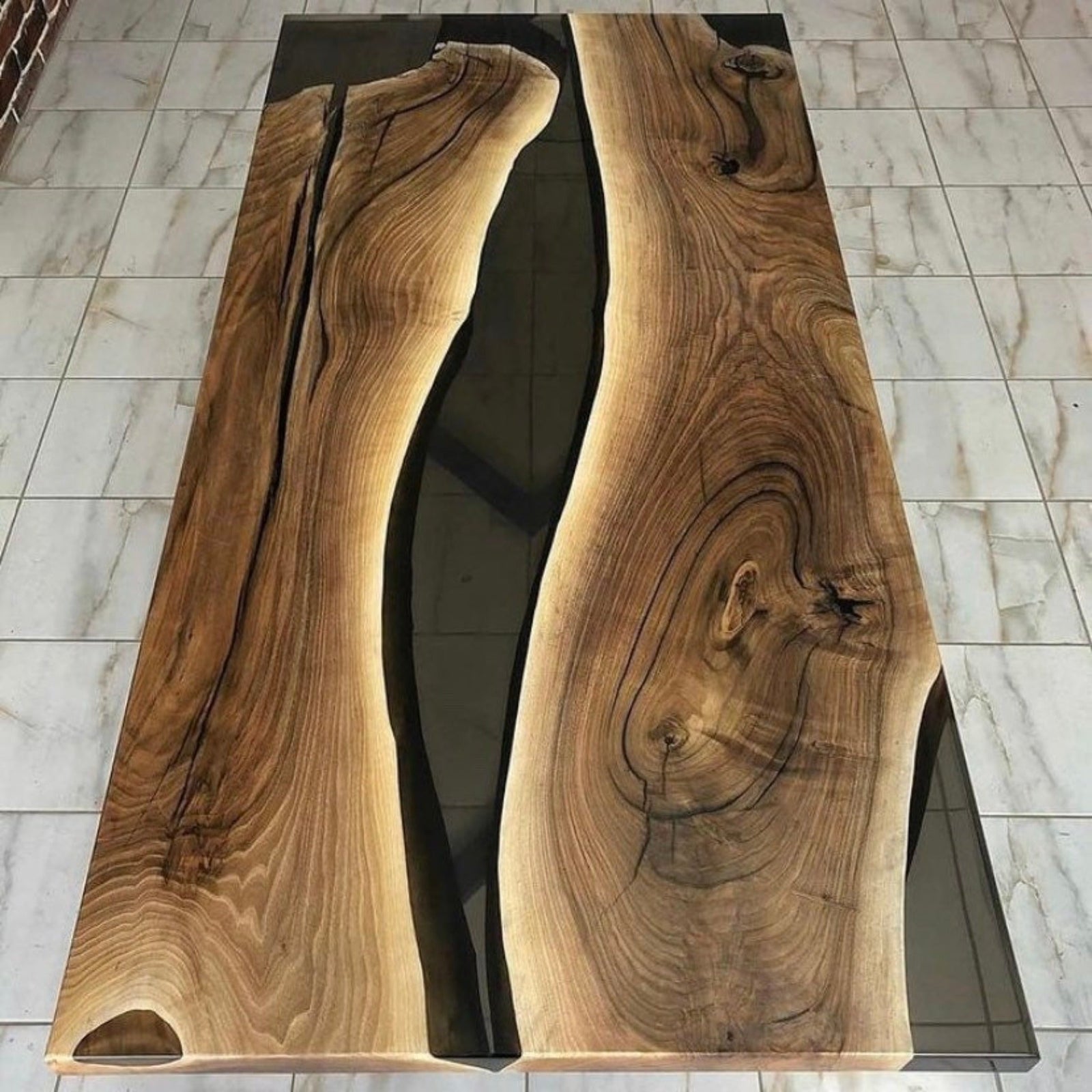 Smoke Epoxy Custom Resin Table